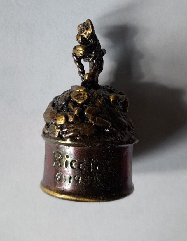 Vintage Handcrafted VTG Daniel Riccio 1984 Bronze Bears Bell | eBay