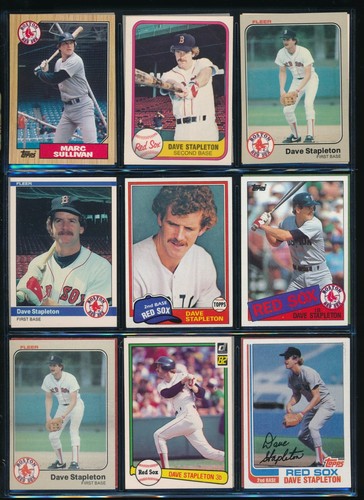Lot (17) Dave Stapleton 1981 Topps #81 #236 410 589 322 208 196 151 ...