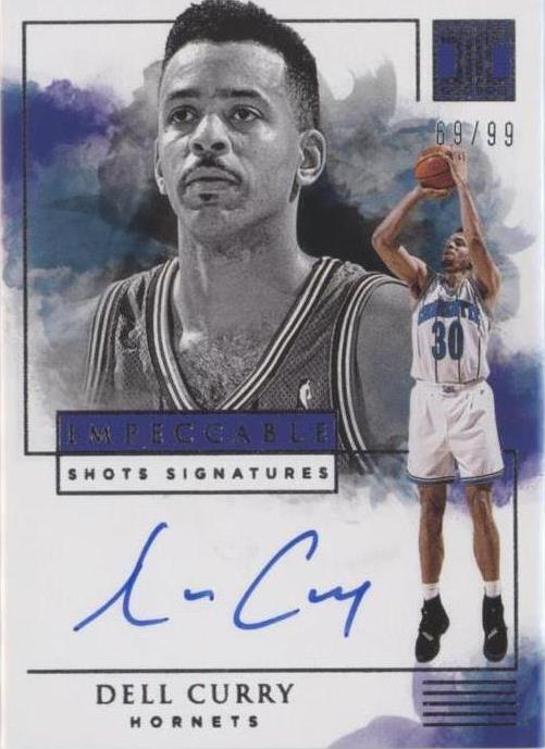 2019-20 Panini Impeccable - Impeccable Shots Signatures Dell Curry #IS ...