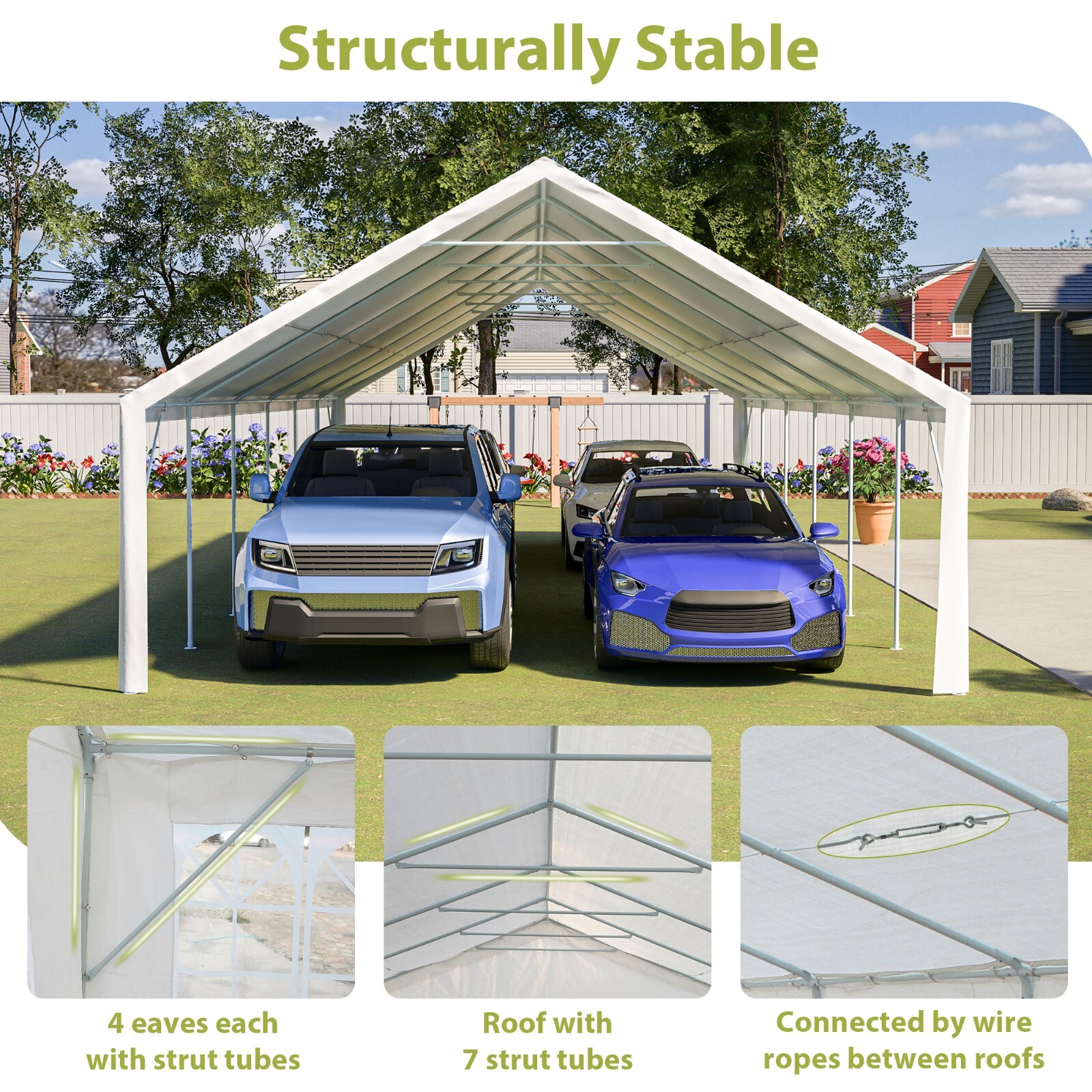 20 x 40ft Heavy Duty Large Wedding Canopy Garden Party Tent Outdoor ...