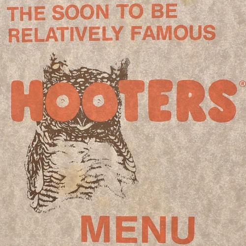 1988 Hooters Menu Fort Myers Coconut Grove Fort Lauderdale Kendall ...