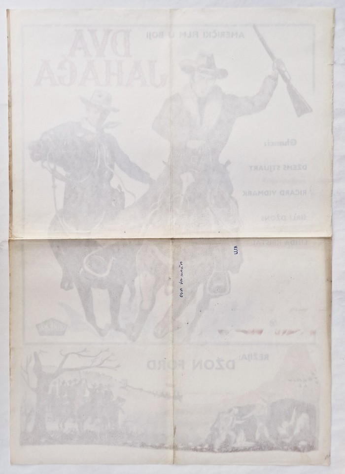 TWO RODE TOGETHER WESTERN RICHARD WIDMARK JAMES STEWART 1961 YU POSTER ...