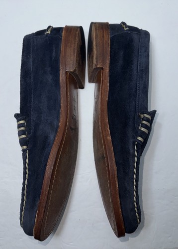 Allen Edmonds Slip-On Suede Loafers 10 D Sea Island Navy Blue Casual ...