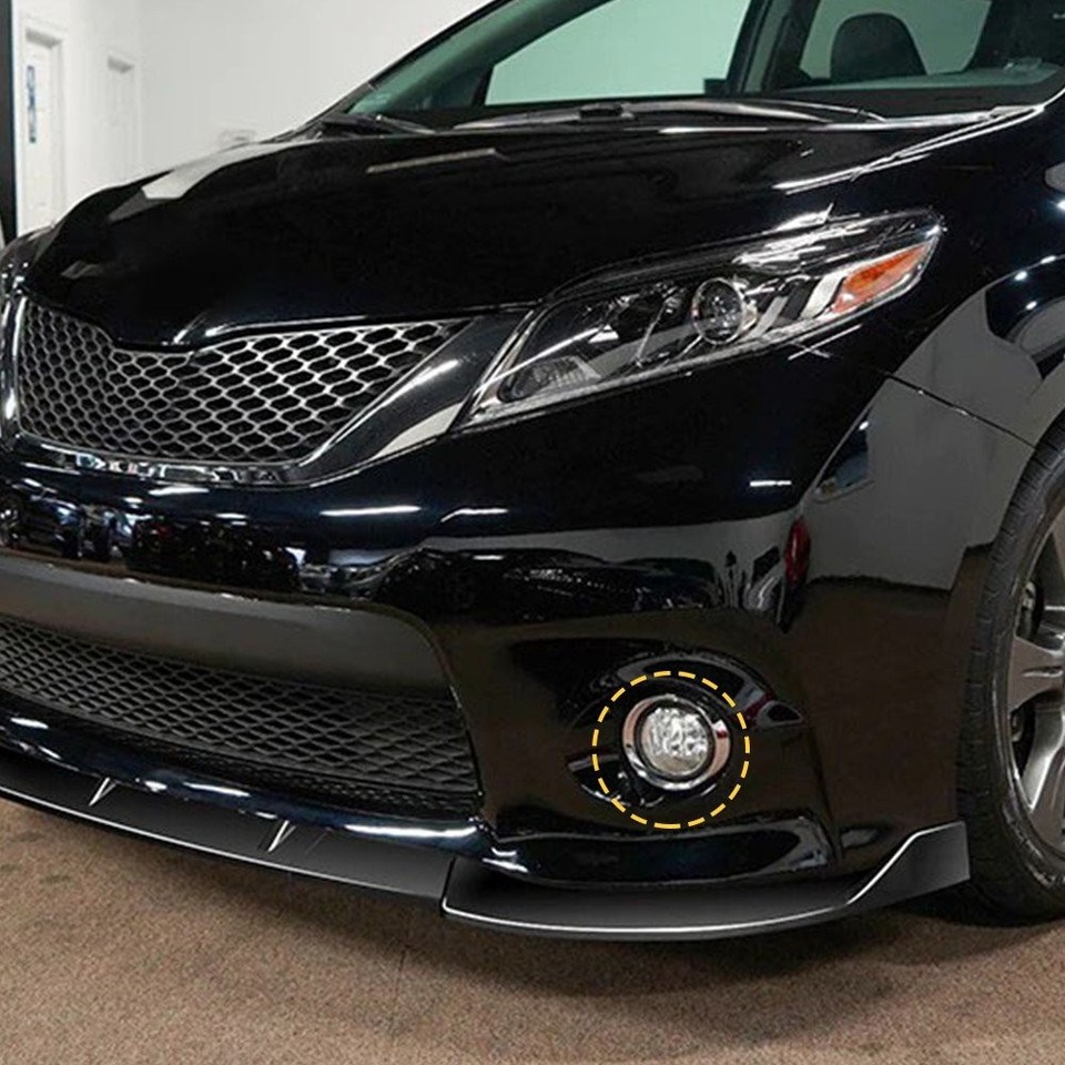 Pair Set Fog Light Hole Cover for 2011- 2017 Toyota Sienna SE ...