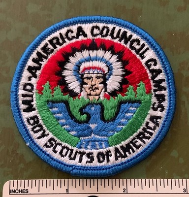 Vintage MID-AMERICA COUNCIL CAMPS Boy Scouts of America PATCH BSA ...