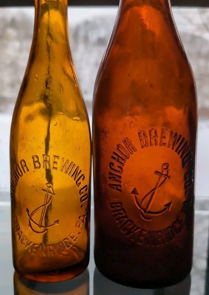Pair Anchor Brewing Amber Pre Pro Beer Bottles Brackenridge PA ...