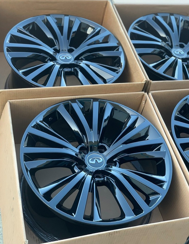 19" Infiniti Infinity Q50 Q40 Q60 OEM Gloss Black Wheels Rims Factory ...