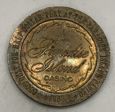 Paradise Island Casino $0.50 Slot Gaming Token Bahamas Franklin Mint ...