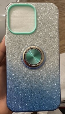 silver and blue glitter iphone 14 promax case | eBay
