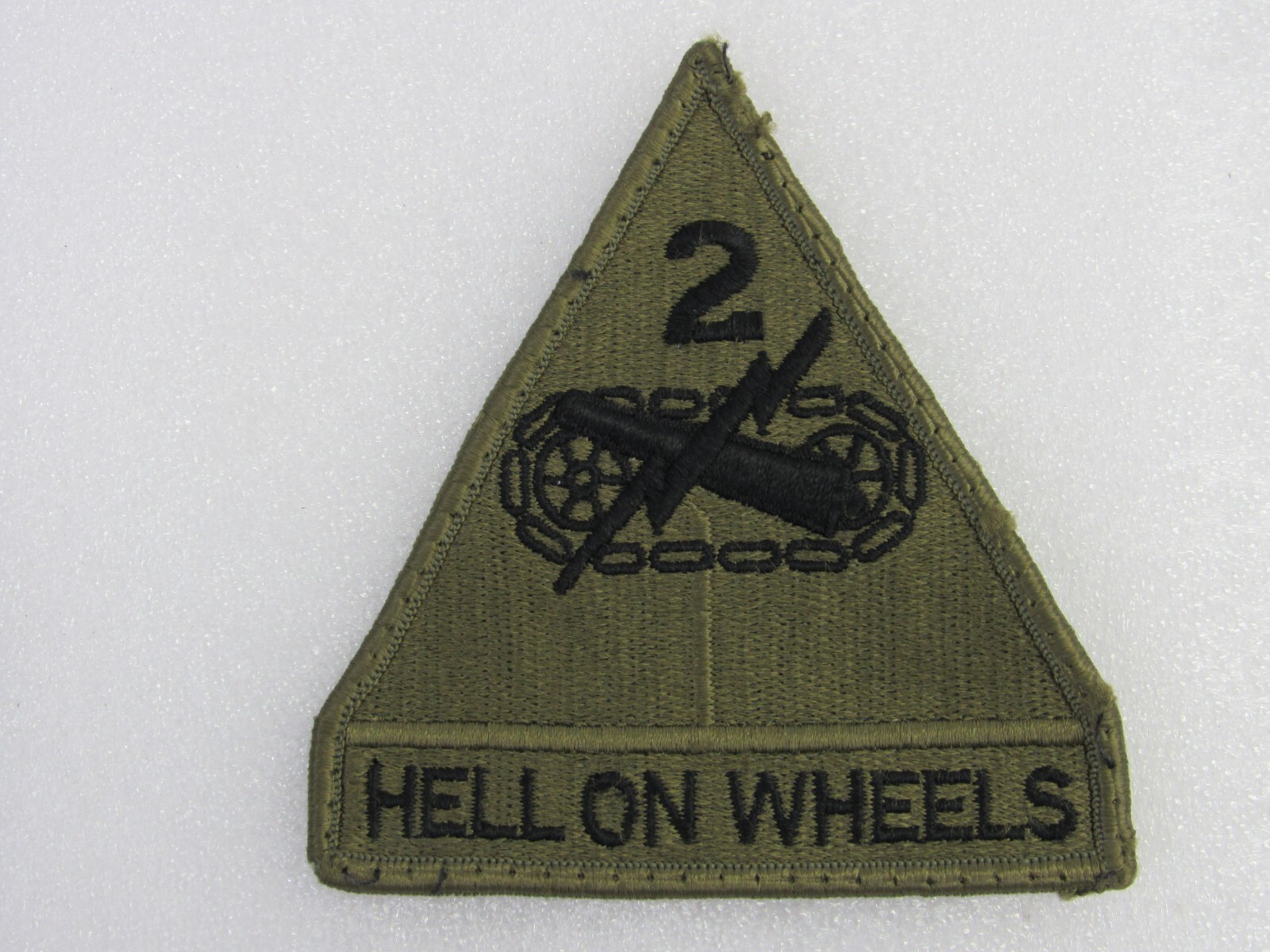 US Army 2nd Armored Division HELL ON WHEELS Subdued Sew On Patch Insignia VTG | eBay