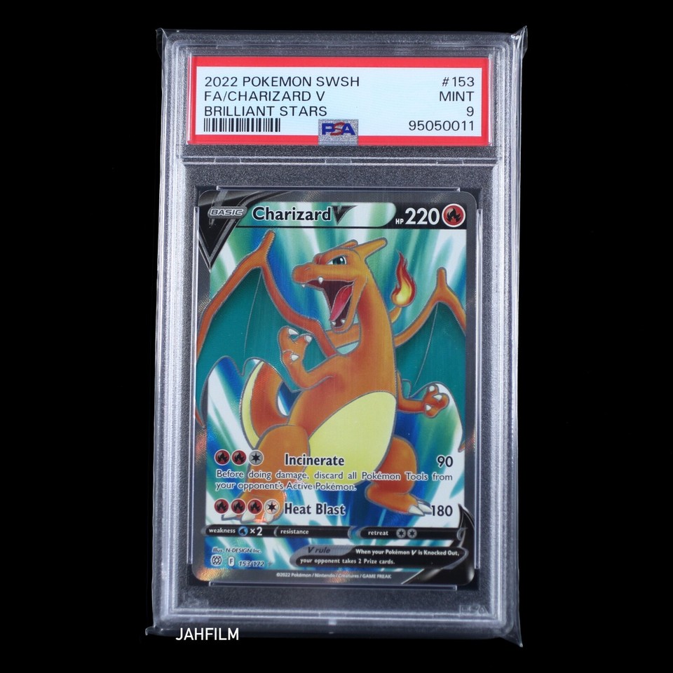 PSA 10 Charizard Ex 151 183/165 + PSA 9 Charizard Brilliant Stars FA ...