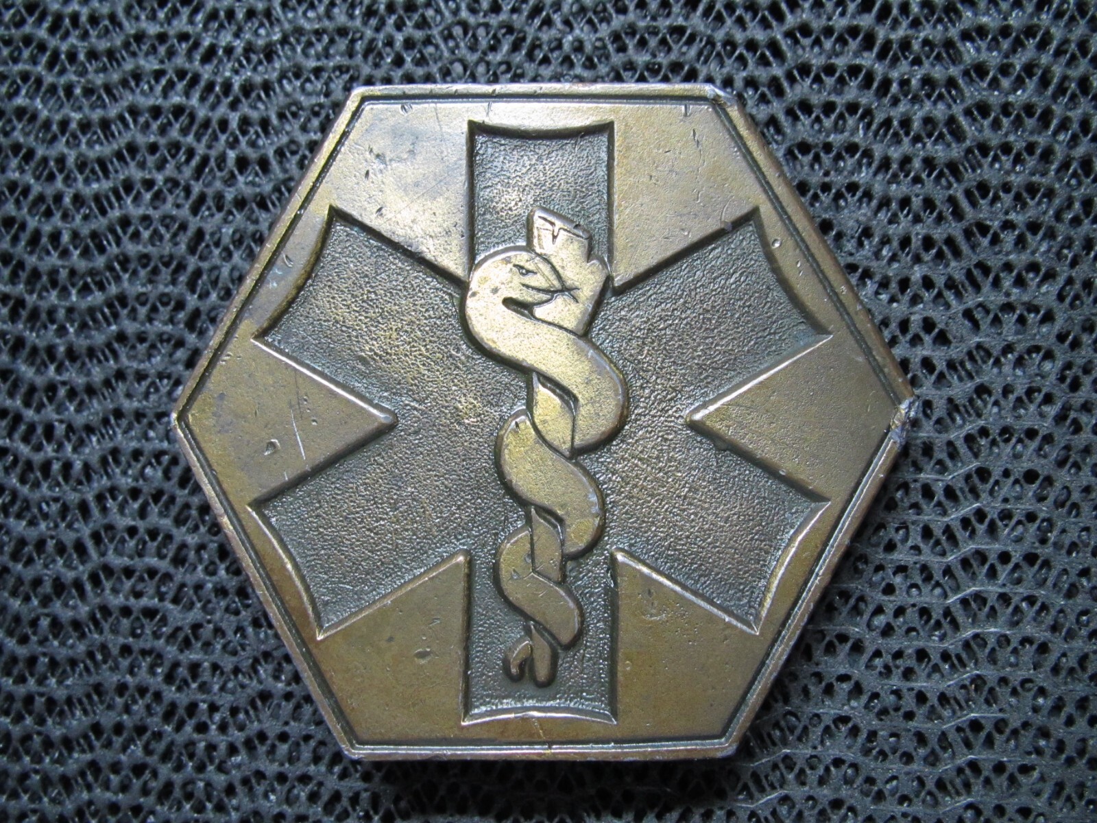 EMS THE STAR OF LIFE LOGO SNAKE BELT BUCKLE! VINTAGE!… - Gem
