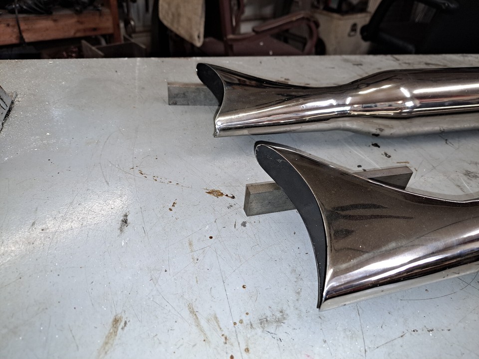 30" FISHTAIL SLIP ON MUFFLERS, PANHEAD KNUCKLEHEAD, FLATHEAD ...