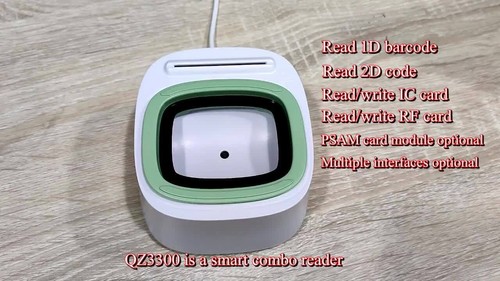 Multifunctional QR Code Scanner & RFID/ IC Chip Card/ NFC Card Reader ...