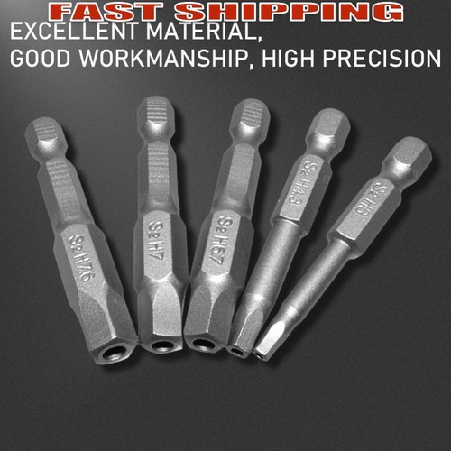 5pcs Magnetic Pentagon Screwdriver Drill Bit 50mm 1/4 inch Hex Shank S2 ...