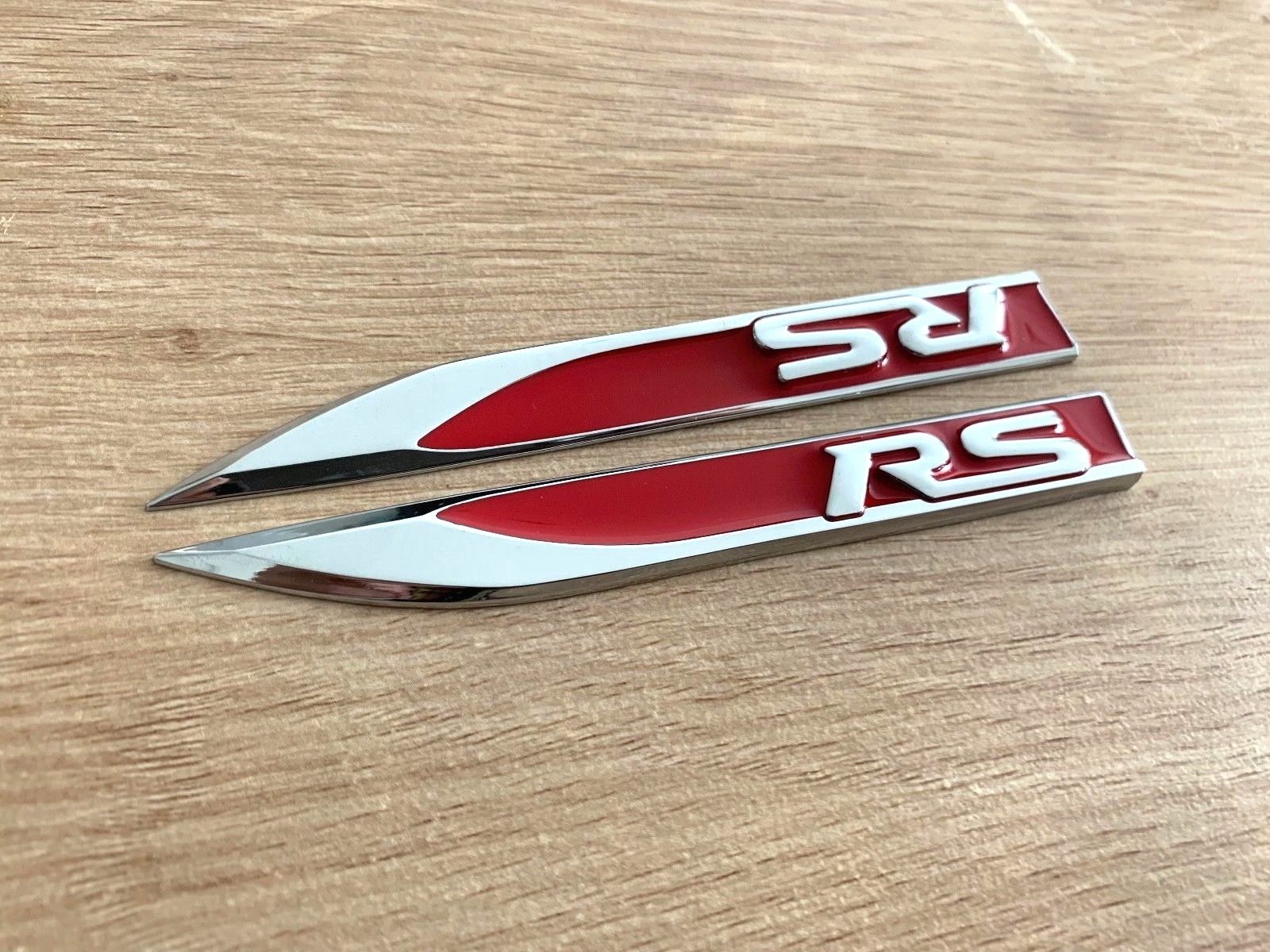 Red Chrome Metal RS Side Badge Emblem Sticker for Civic RS | eBay