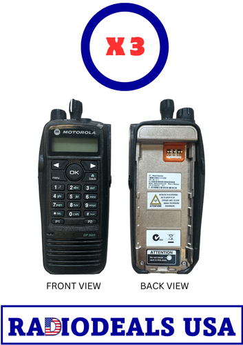 Motorola DP3601 FKP 136-174MHz VHF MDH55JDH9LA1AN Radio only x 3 PC | eBay