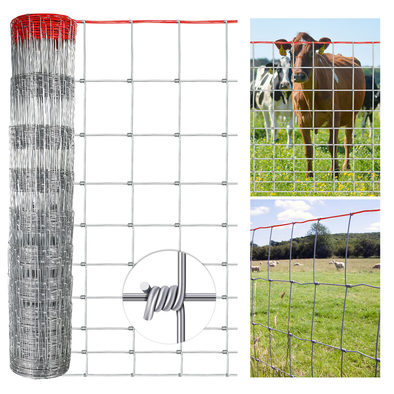Thickened Filed Fence Farm Fence Deer Fence Goat Fence Cattle Fence 4FT ...