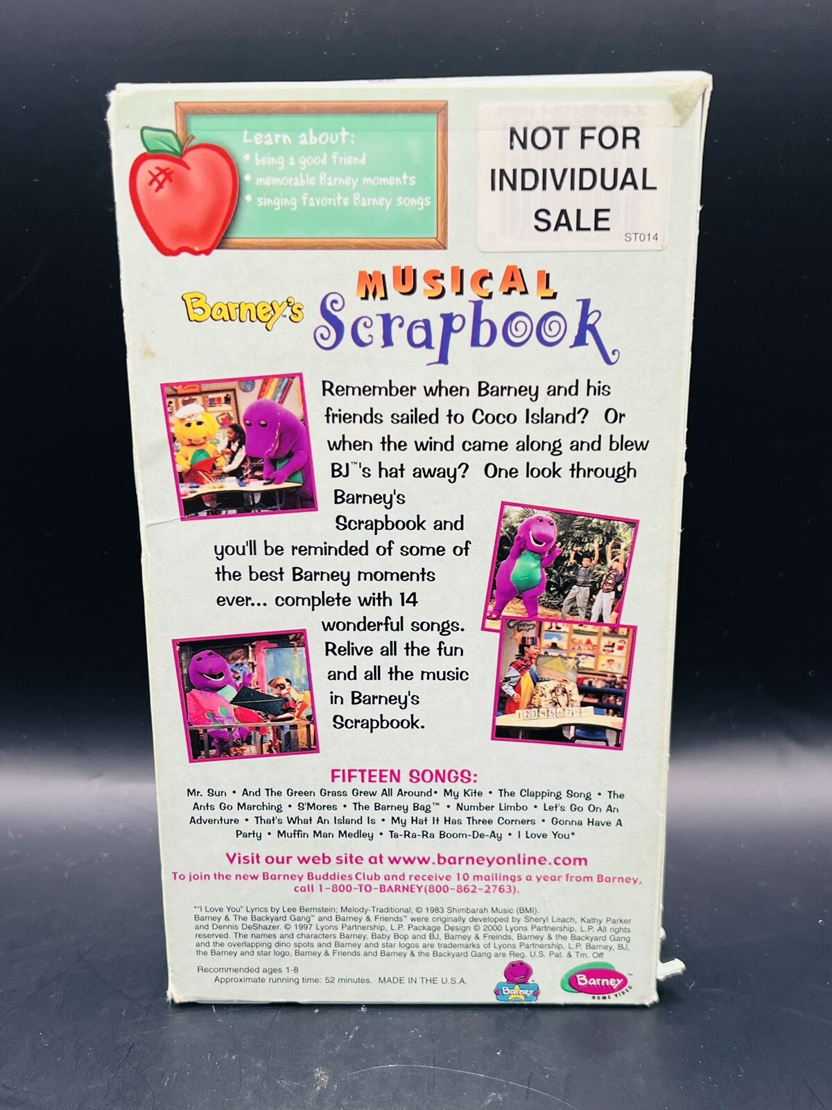 Barney - Barneys Musical Scrapbook (VHS, 1997) 45986020178| eBay