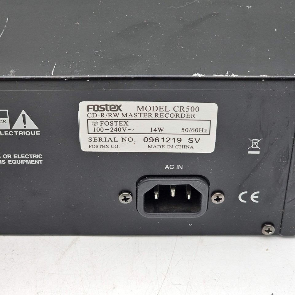 Fostex CR500 CDR RW Master Recorder Professional Audio CD Recorder | eBay