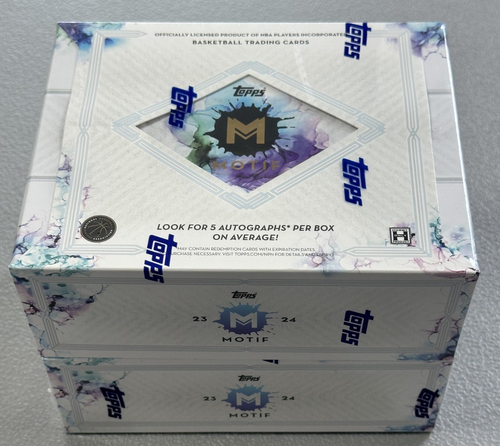 LOT of (2) 2023-24 Topps Motif Basketball Hobby Boxes Sealed Wembanyama ...