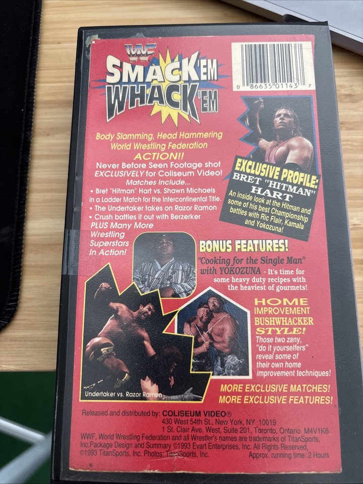 WWF Smack 'Em Whack 'Em (VHS, 1993) Coliseum Video Ex Rental cut Box | eBay