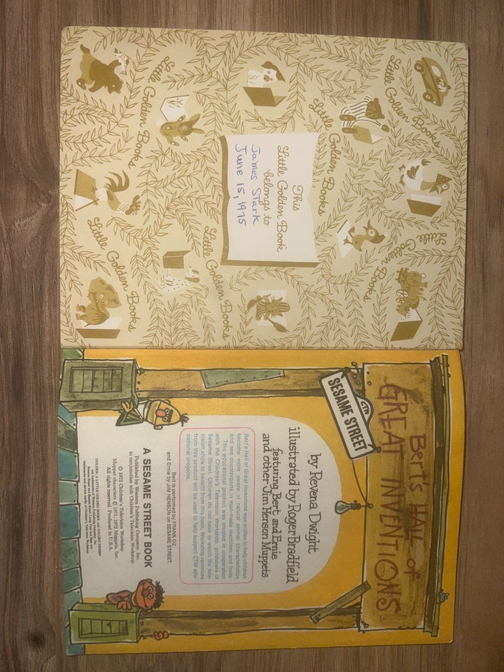 Vintage A Little Golden Book Bert’s Hall Of Great Inventions 1972 ...