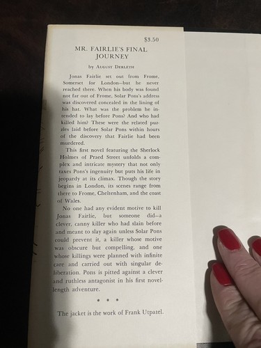 Mr. Fairlie's final journey, by August William Derleth (1968) | eBay