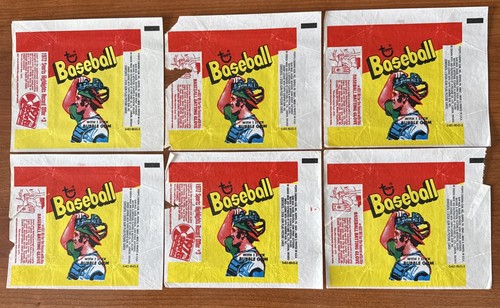 1973 topps baseball wax pack wrappers Lot Of 6 Catcher Variation | eBay