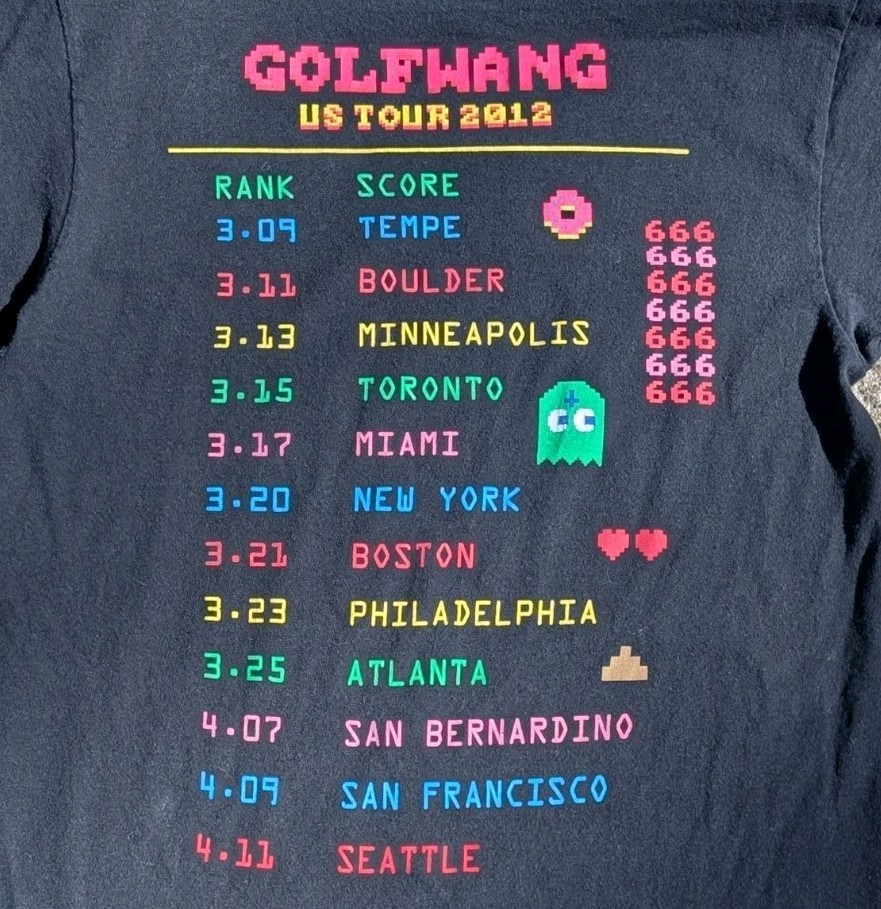 GOLFWANG US Tour 2012 Tron Cat T-shirt Size Small Rare Tyler The ...