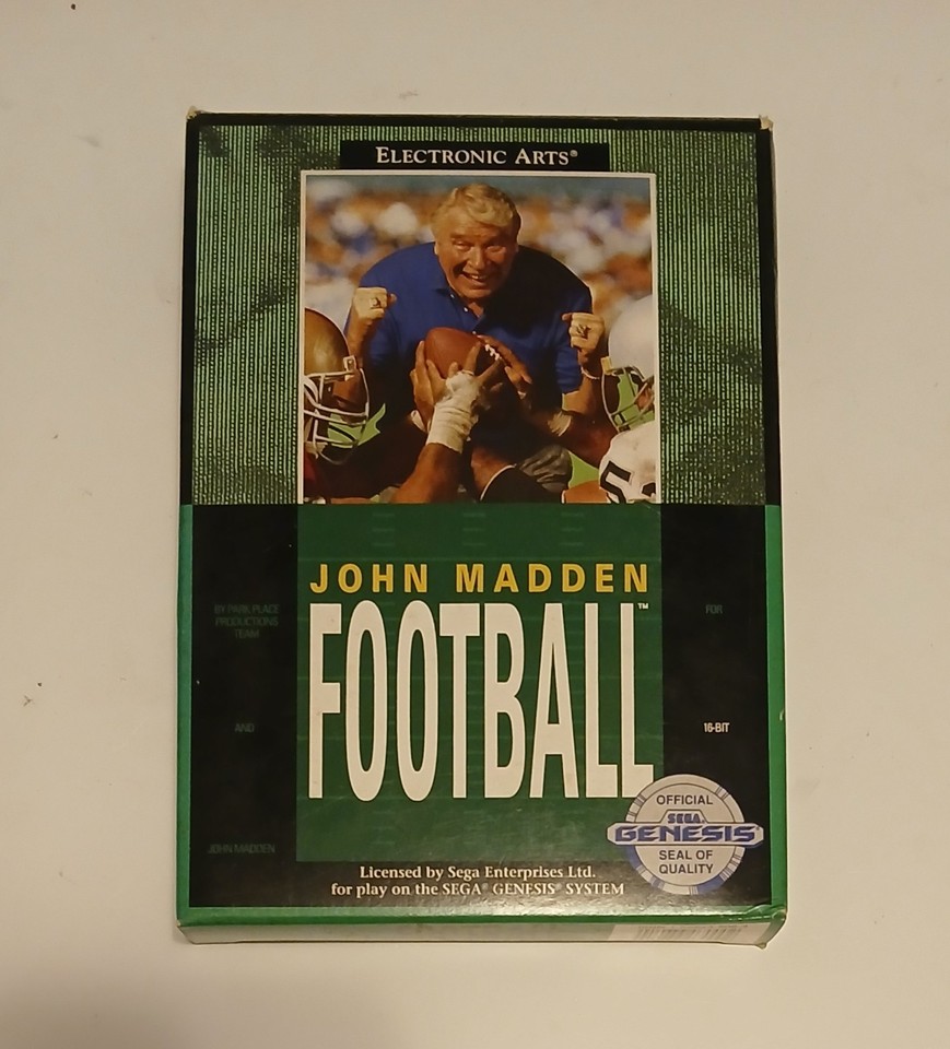 John Madden Football, Complete In Original Box (Sega Genesis, 1990) CIB ...
