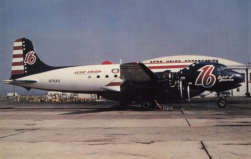 Postcard unposted Airlines Aero Union DC-4 Historical Aircraft Postcard ...