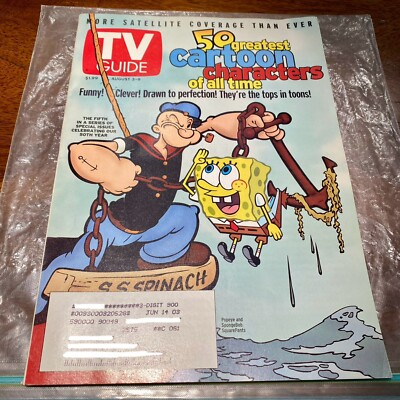 Vintage Ephemera 2003 TV Guide ‘50 Greatest Cartoon Characters Of All ...