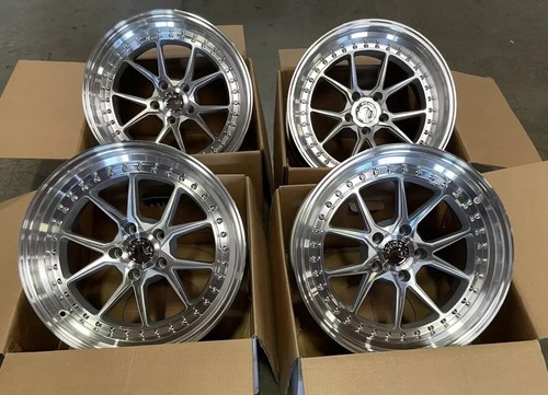 18x10.5 5x114.3 +15 Aodhan DS08 Silver Machine 18 Inch Concave Wheels ...