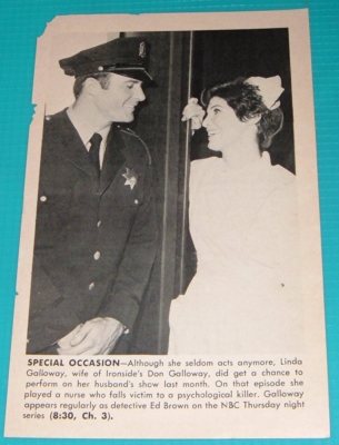 1970 TV AD~DON GALLOWAY & WIFE LINDA IN IRONSIDE EPISODE | eBay