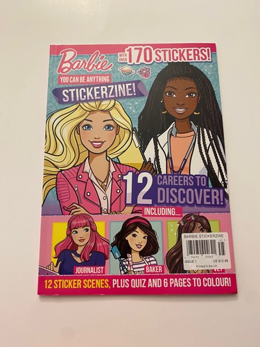 KAAa) New Barbie You Can Be Anything Stickerzine 170 Stickers ...