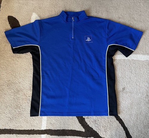 Vintage 90s Playstation Zip Up Blue Promo Shirt Size L | eBay