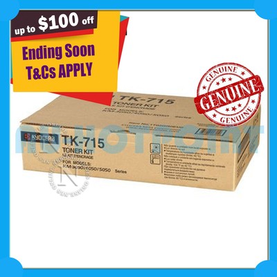 Kyocera Genuine TK-715 BLACK Toner Cartridge for KM3050/KM4050/KM5050 ...