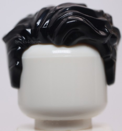 Lego Black Minifig Hair Swept Left Tousled | eBay