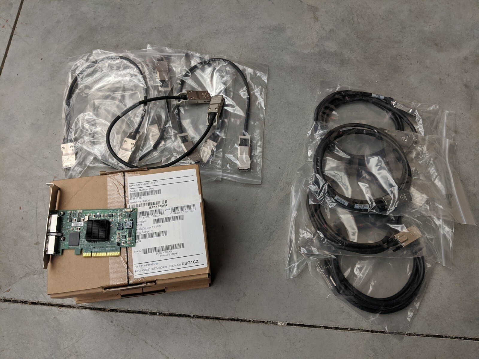 4x 74526-3038, Molex, SFF-8470 Infiniband 5x Gore IBN4800 0.5M 4x HP ...