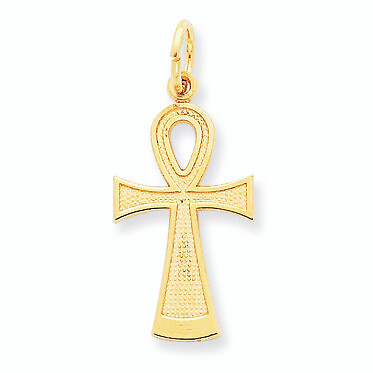 14K Yellow Gold Egyptian Ankh Cross Pendant | eBay