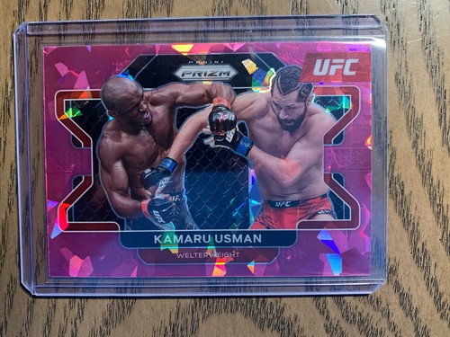 Kamaru Usman Cracked Ice Pink Prizm - 2022 Panini Prizm UFC #147 SP | eBay