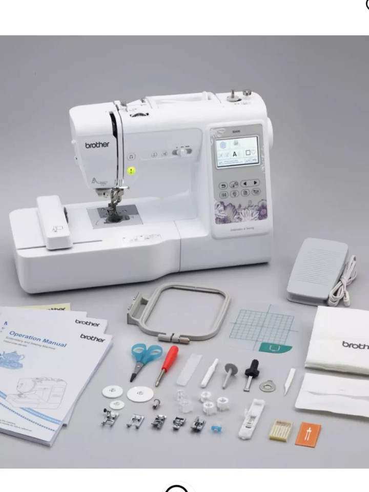 Brother SE600 Computerized Sewing Embroidery Machine 80 Designs LCD ...