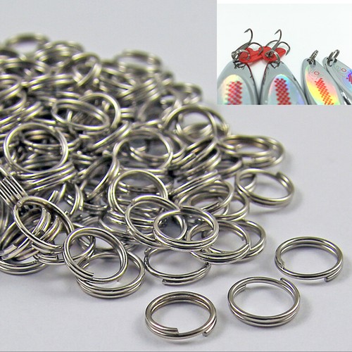 Great Strong Stainless Steel Split Rings Connectors Fishing Lures Baits ...