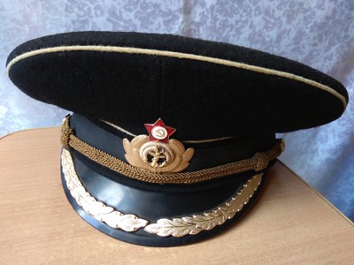 Vintage Soviet USSR ORIGINAL Navy NAVAL cap Officer Hat Military size ...