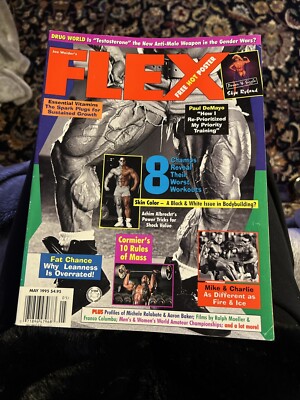 FLEX Bodybuilding Magazine May 1995 ~ Paul DeMayo ~ Poster ~ VG! | eBay