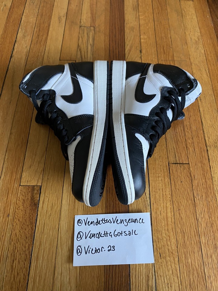 Air Jordan Retro 1 High OG Black White Nike Air Panda 2014 555088-010 ...
