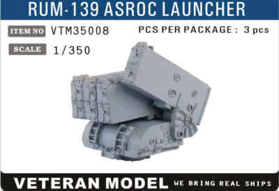 Veteran Models 1/350 VTM35008 Modern US RUM-139 ASROC Launcher x3pcs | eBay