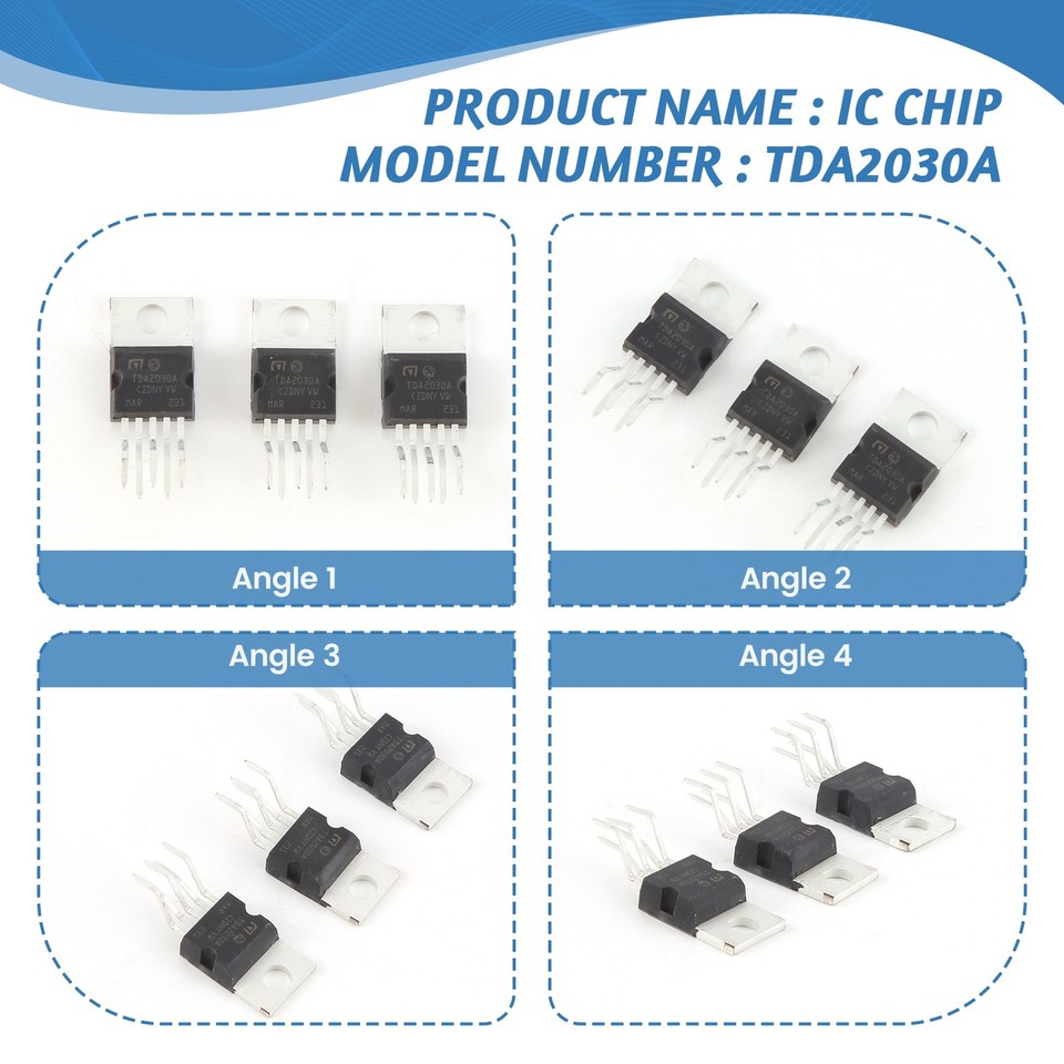 3 Pcs TDA2030A Single Op Audio Operational Amplifier IC Chips 5 Pin ...