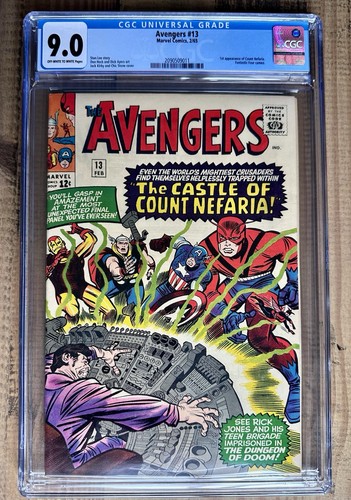 Avengers #13 CGC 9.0 OW/W 1965 Marvel Comics 1st Appearance of Count ...
